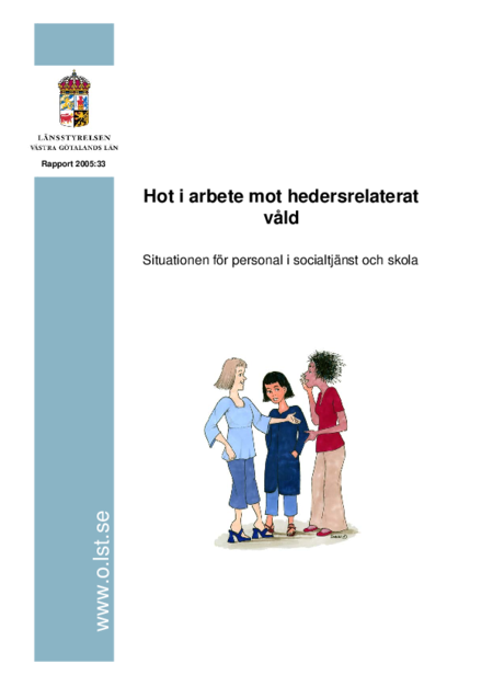 Hot i arbete mot hedersrelaterat våld - Situationen för personal i ...