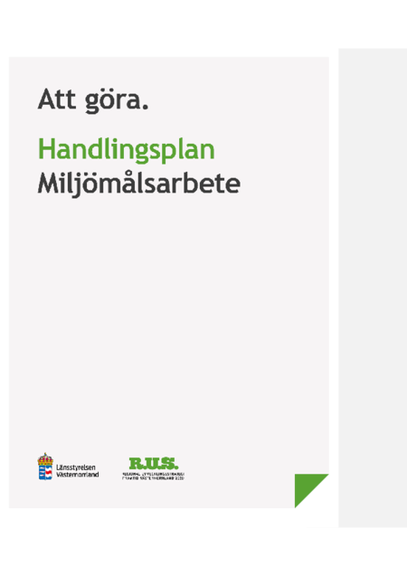 Handlingsplan för miljömålsarbetet | Länsstyrelsen Västernorrland