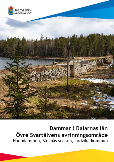 Dammar i Dalarnas län – Övre Svartälvens avrinningsområde - Håendammen ...