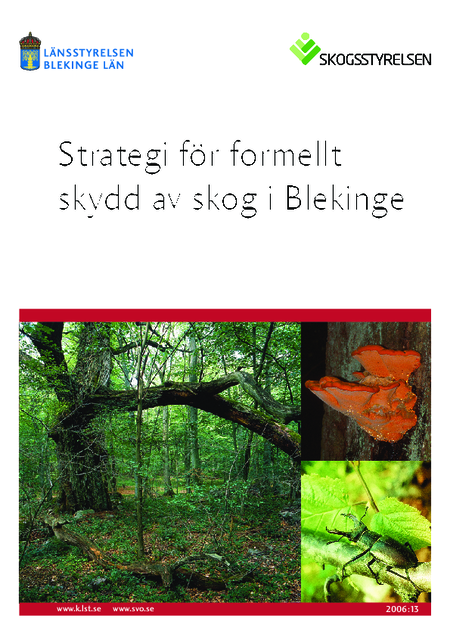 Strategi för formellt skydd av skog i Blekinge | Länsstyrelsen Blekinge