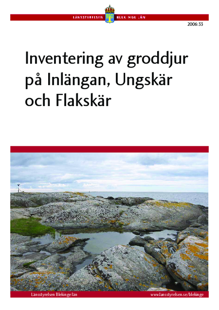 Inventering av groddjur på Inlängan, Ungskär och Flakskär ...