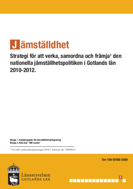 Strategi och handlingsplan för jämställdhetspolitiken | Länsstyrelsen ...