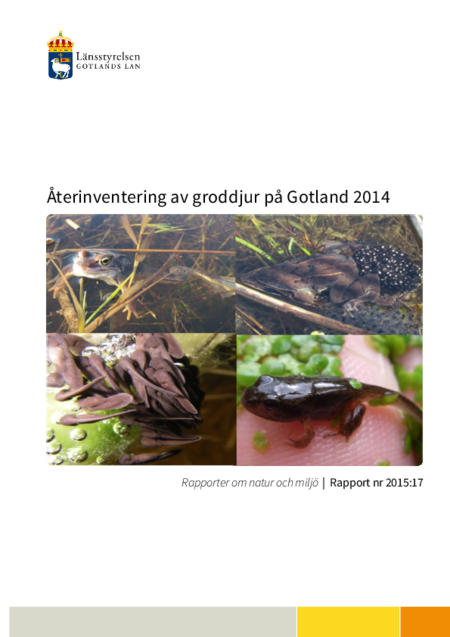 Återinventering av groddjur på Gotland 2014 | Länsstyrelsen Gotland