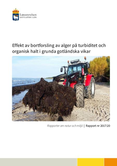 Effekt av bortforsling av alger på turbiditet och organisk halt i ...