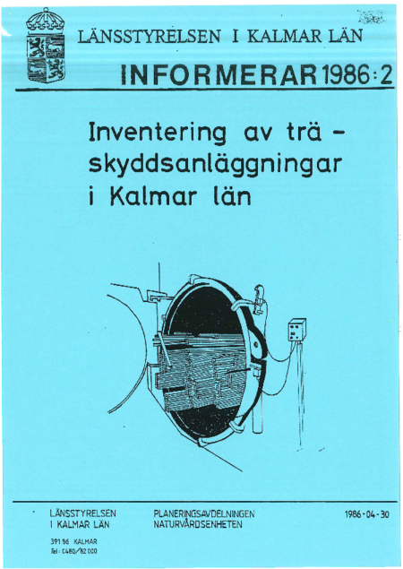Inventering av träskyddsanläggningar i Kalmar län | Länsstyrelsen Kalmar
