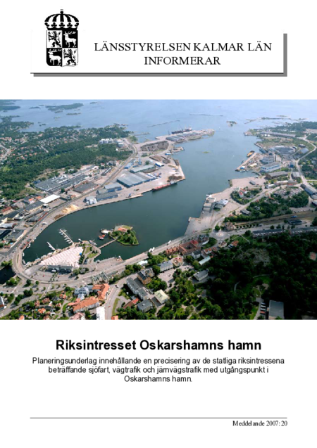 Riksintresset Oskarshamns hamn | Länsstyrelsen Kalmar