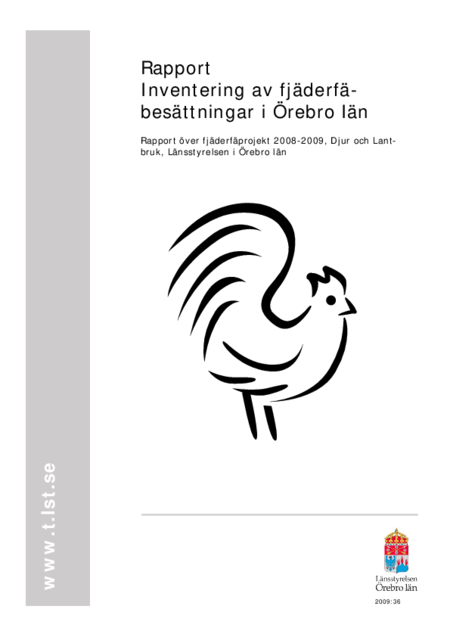 2009:36 Inventering av fjäderfäbesättningar i Örebro län - Rapport över ...