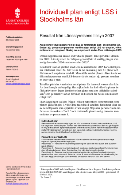 Individuell plan enligt LSS i Stockholms län | Länsstyrelsen Stockholm